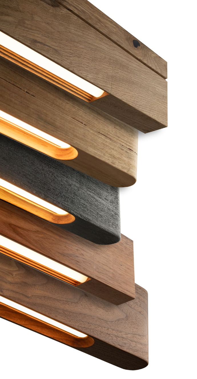 'Planck' Timber Linear LED Pendant