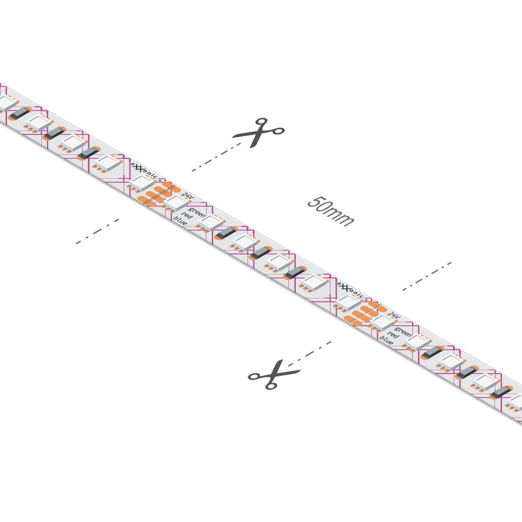 Flexible LED Strip 8mm 10W/m RGB IP54 | Solstice Lighting